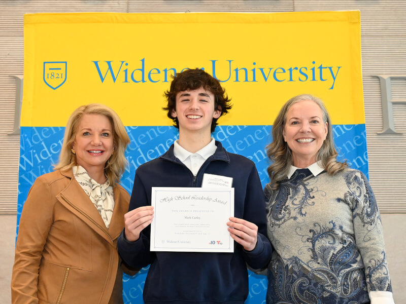 Mark Curley '25 Recognized as Recipient of Widener Leadership Award